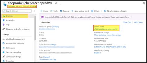 azure synapse data warehouse connection string microsoft qanda