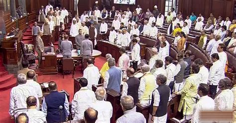 Rajya Sabha Adjourned Till 2 Pm Over Oppn Demand For Discussion On