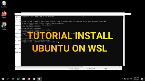 tutorial install ubuntu on wsl youtube