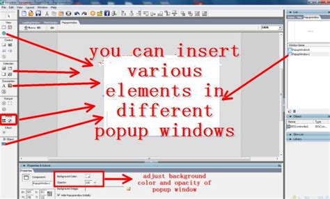 add popup windows
