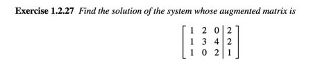solved exercise 1 2 27 find the solution of the system whose
