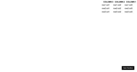 sortable columns using react virtualized forked codesandbox