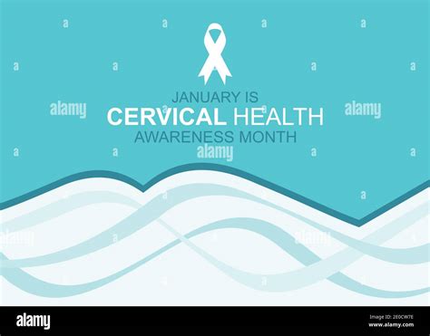 Vector Illustration Of Cervical Health Awareness Month Of January Stock