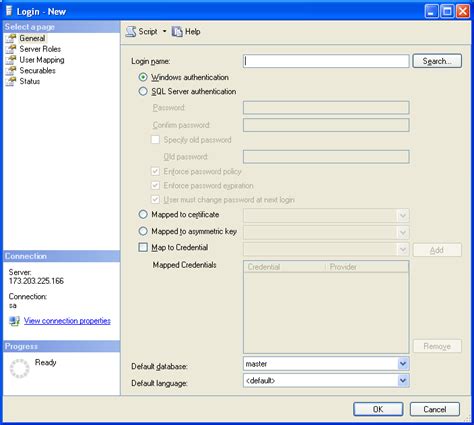 create and configure a user in mssql