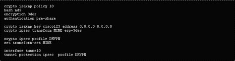 dmvpn with configuration example cisco community