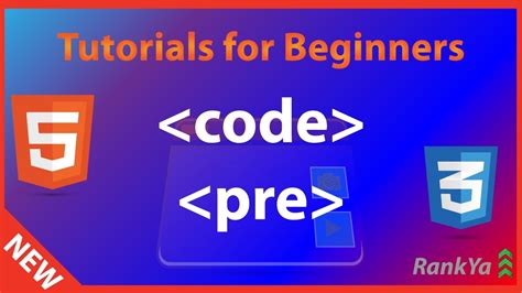 html5 tutorials for beginners html5 code and html pre tags