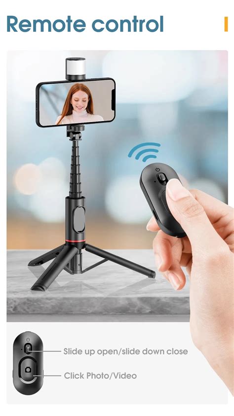 2024 Newest Phone Tripod Stand Remote Control 360 Rotation Flexible