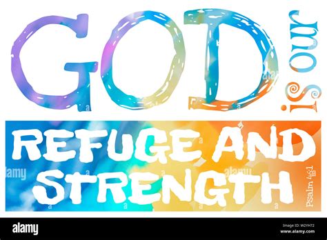 God Is Our Refuge And Strength Psalm 46 1 Horizontal Poster With