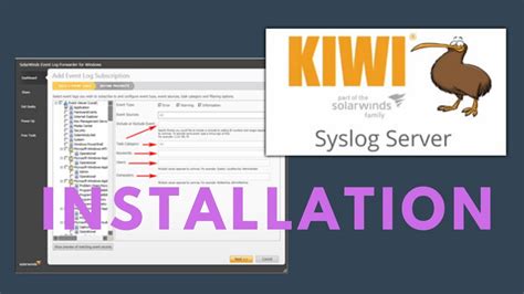 install solarwinds free kiwi syslog server youtube