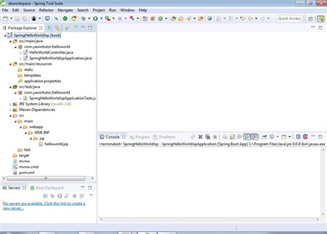 spring boot hello world example with jsp yawin tutor