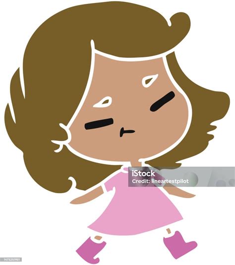 귀여운 귀여운 귀여운 소녀의 만화 그림 고무장화에 대한 스톡 벡터 아트 및 기타 이미지 고무장화 낙서 드로잉 만화