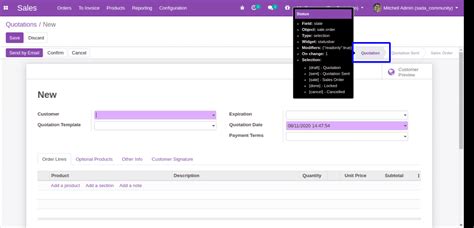 how to set default values to fields in odoo 13