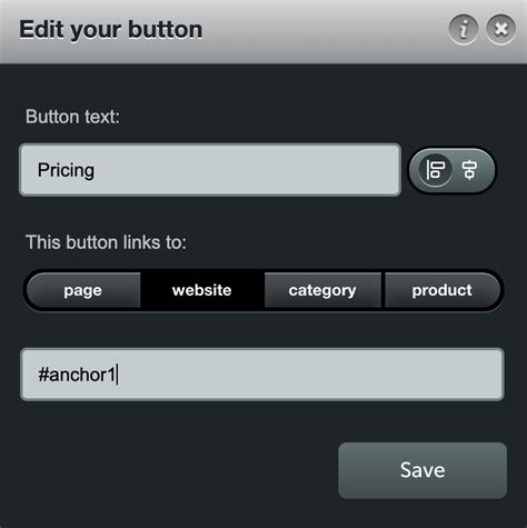 how do i set up anchor links rocketspark