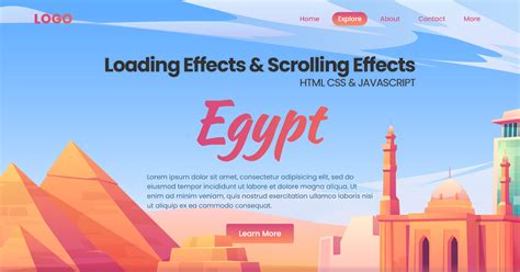 how to make a website with loading effects and scrolling effects