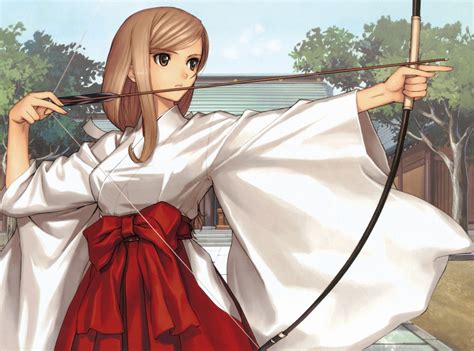 Safebooru 1girl Archery Arrow Bow Weapon Brown Eyes Brown Hair