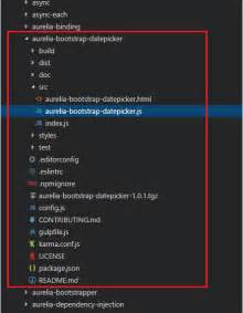javascript how to add use aurelia bootstrap datepicker in node