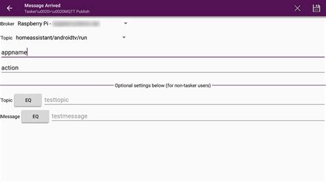 simple android tv integration by tasker and mqtt share