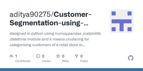 github aditya90275 customer segmentation using python designed in