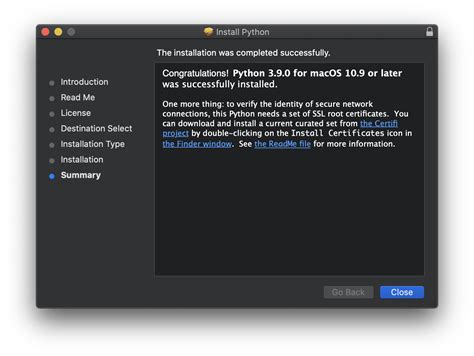 installing python 3 on macos