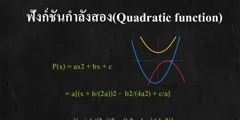 ฟังก์ชันกำลังสอง Quadratic Function คณิตศาสตร์ออนไลน์ Tuemaster