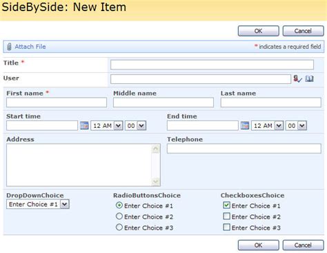 sharepoint form present fields side by side sharepoint javascripts