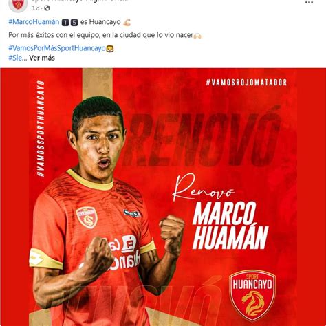 Alianza Lima Marco Huamán Canterano De Sport Huancayo Tiene Acuerdo