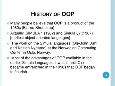 the concept of object oriented programming