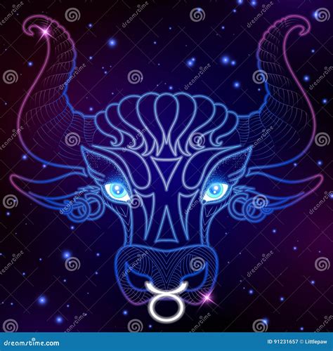 Taurus Zodiac Sign Horoscope Symbol Vector Illustration Stock Vector