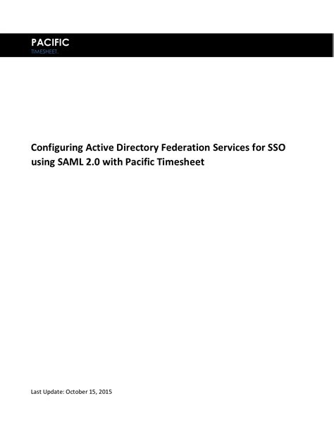configuring ad fs for sso with pacific timesheet help center