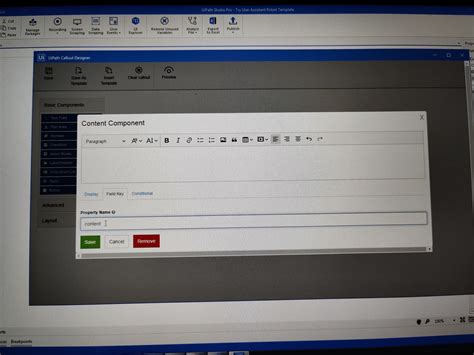 display input variables from workflow on the uipath call out form