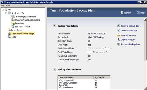 easy backup of tfs 2012 express edition possible stack