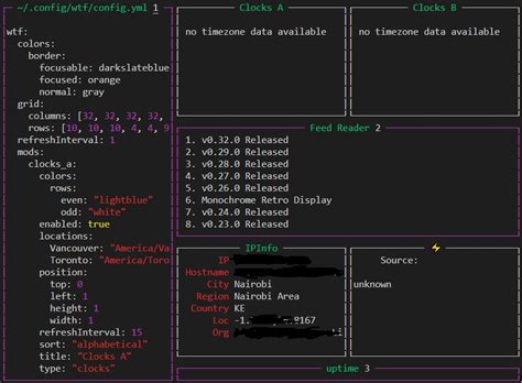 install wtfutil personal information dashboard for your terminal