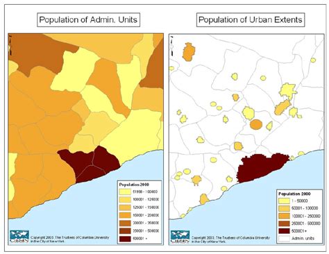 Ghana Population Density Map
