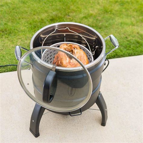 Masterbuilt 20100809 Butterball Oil Free Electric Turkey Fryer And Roa