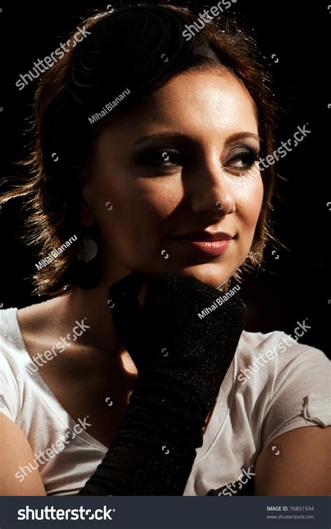 Sexy Woman Sitting On Chair Professional Foto Stok 76851934 Shutterstock
