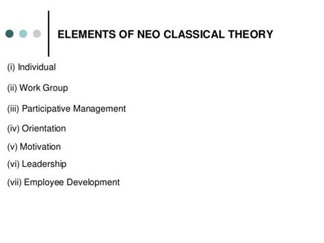 Neo Classical Theories And Comparison Of Classical Vs Neo Classical T…