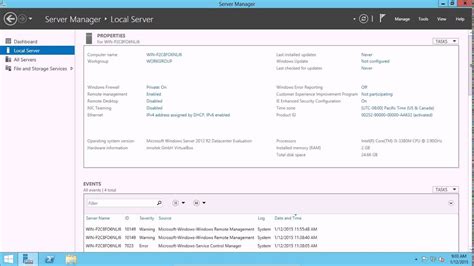 windows server 2012 r2 initial configuration youtube