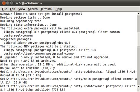 install postgresql on linux and windows w3resource