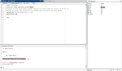 undefined function or variable matlab cell2mat stack