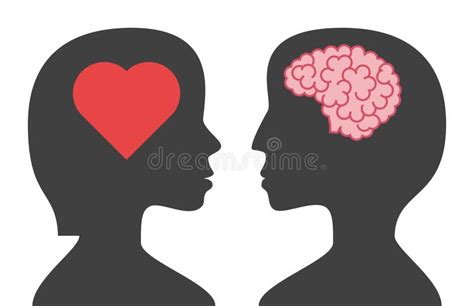 Hombre Y Mujer Que Piensan En Amor Y Sexo Ilustración Del Vector