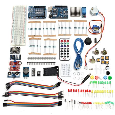 ultimate uno r3 starter with stepper servo motor relay rtc kit for