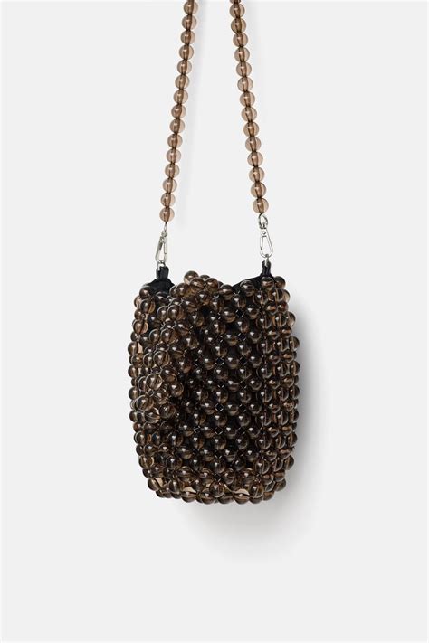 Image 3 Of Beaded Mini Bucket Bag From Zara Beaded Bags Beaded