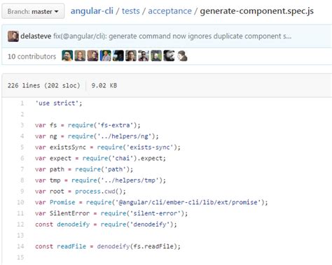 angular cli generate component spec js