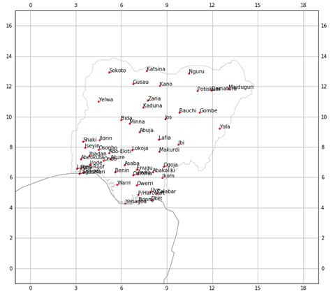 python how to plot station names text from csv file to