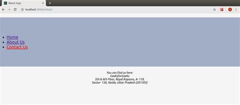 reactjs router geeksforgeeks