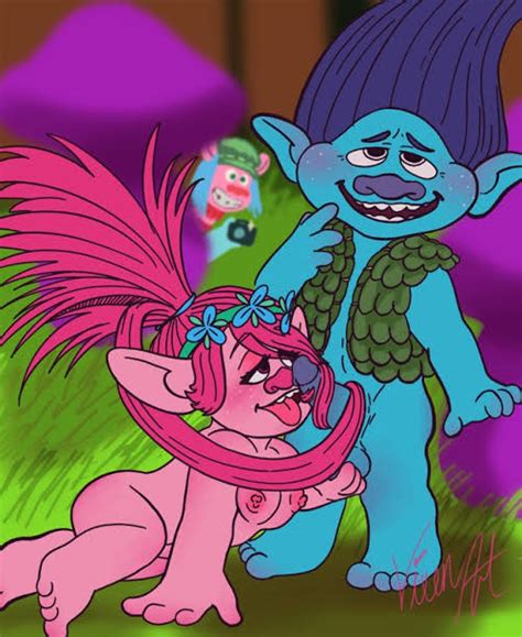 Rule 34 20th Century Fox Blue Hair Branch Trolls Breasts Canon