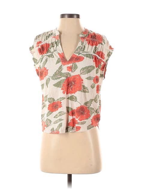 Lucky Brand Ivory Short Sleeve Top Size S 73 Off Thredup