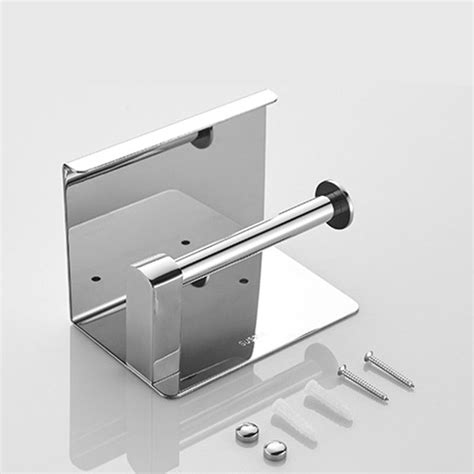 Sus 304 Stainless Steel Toilet Paper Holder With Phone Shelf Bathroom