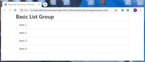 bootstrap 4 list groups