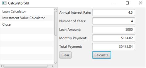 solved create a gui java program that contains loan and i